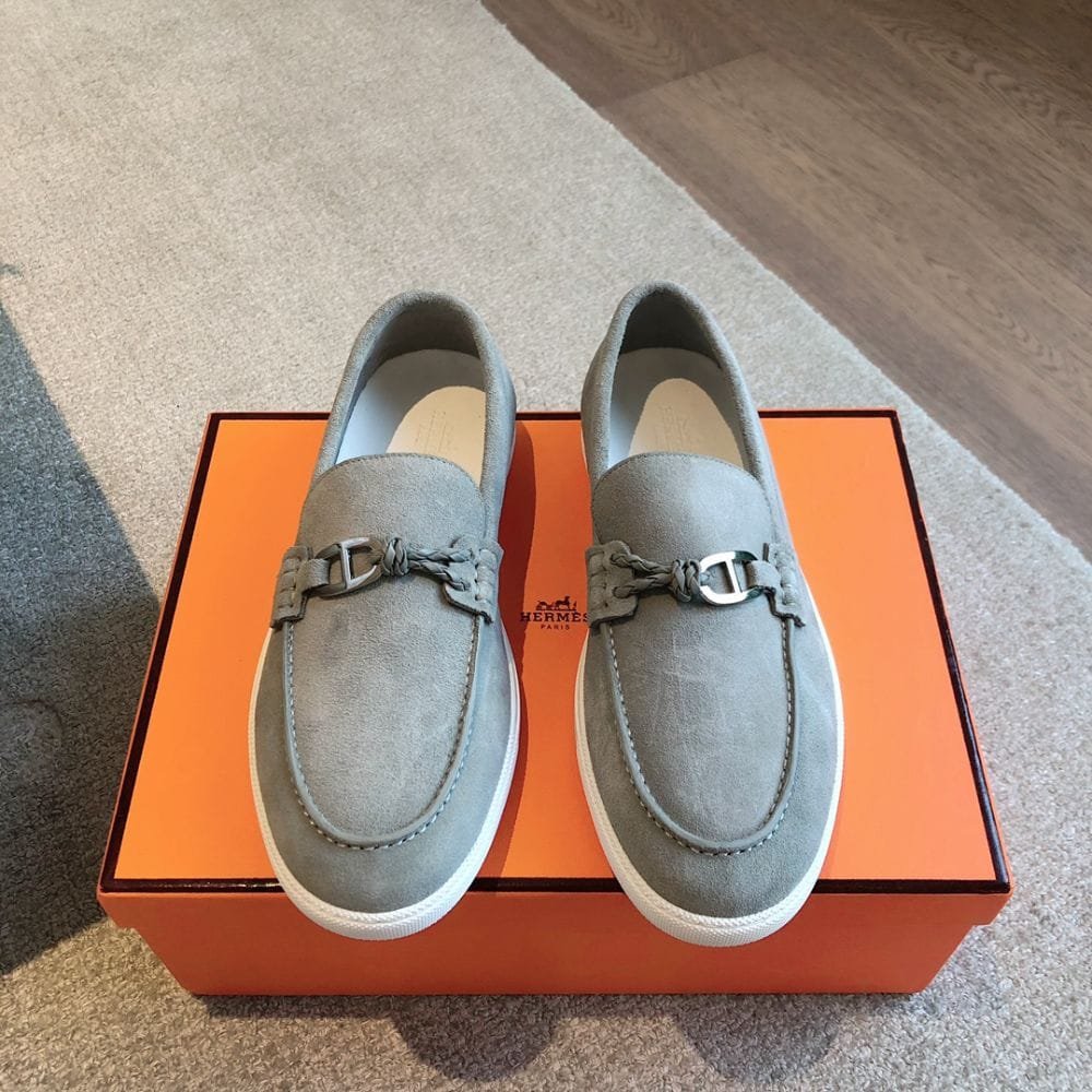Hermes lgnacio loafer 24ss Grey - Panda-China