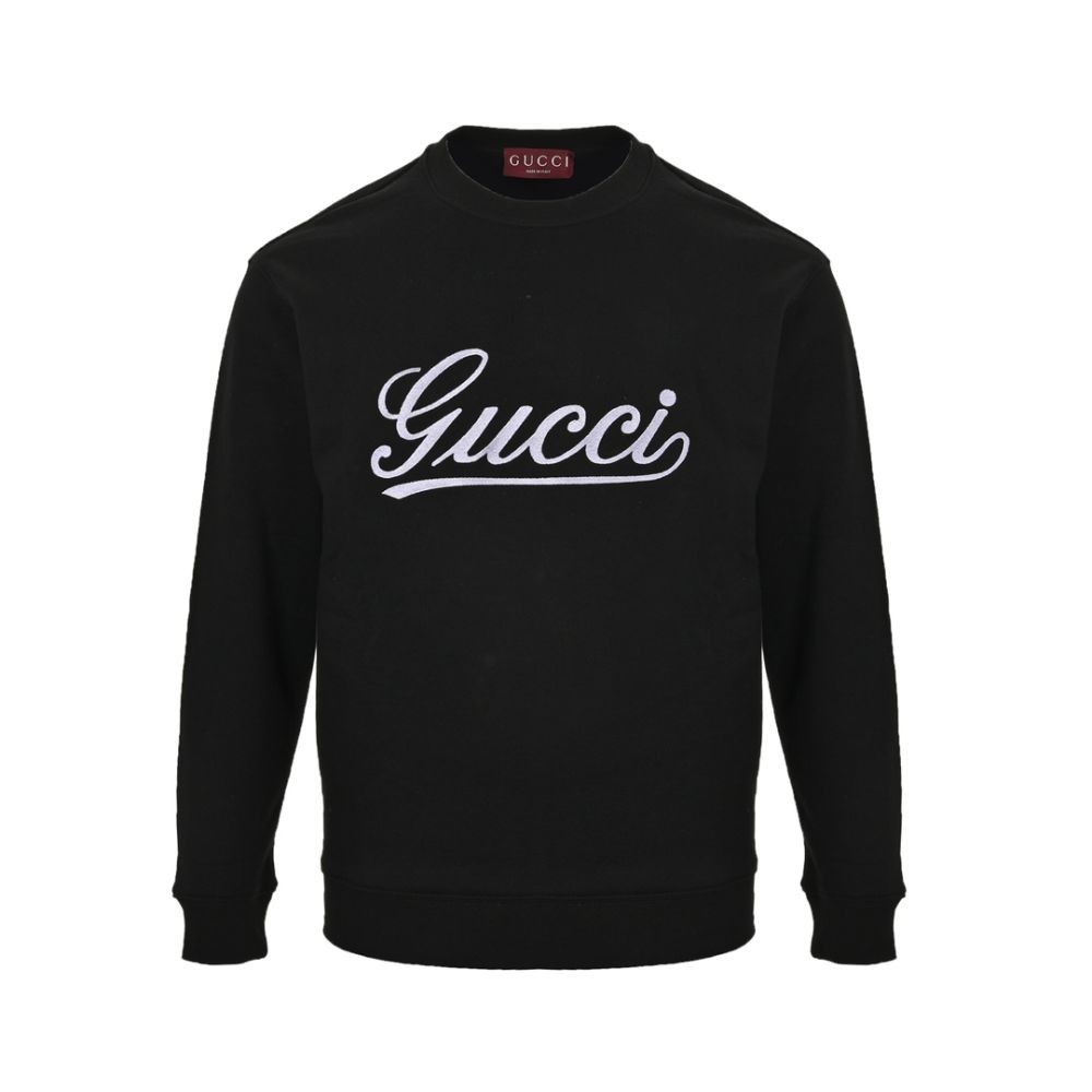 Gucci 24Fw Purple Cursive Letters Embroidered Sweatshirt - Panda-China